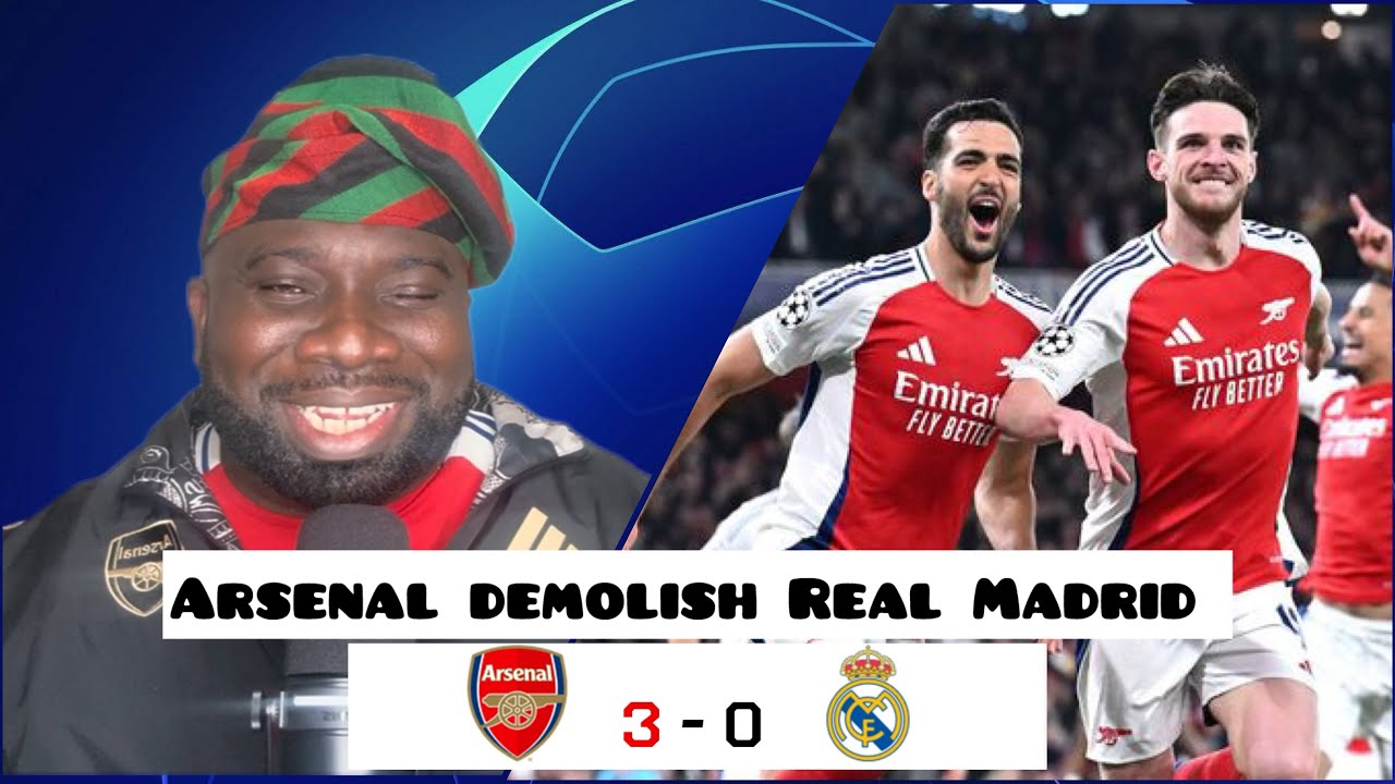 Arsenal 3 vs 0 Real Madrid | Arsenal demolish Madrid | KelechiAFC - YouTube