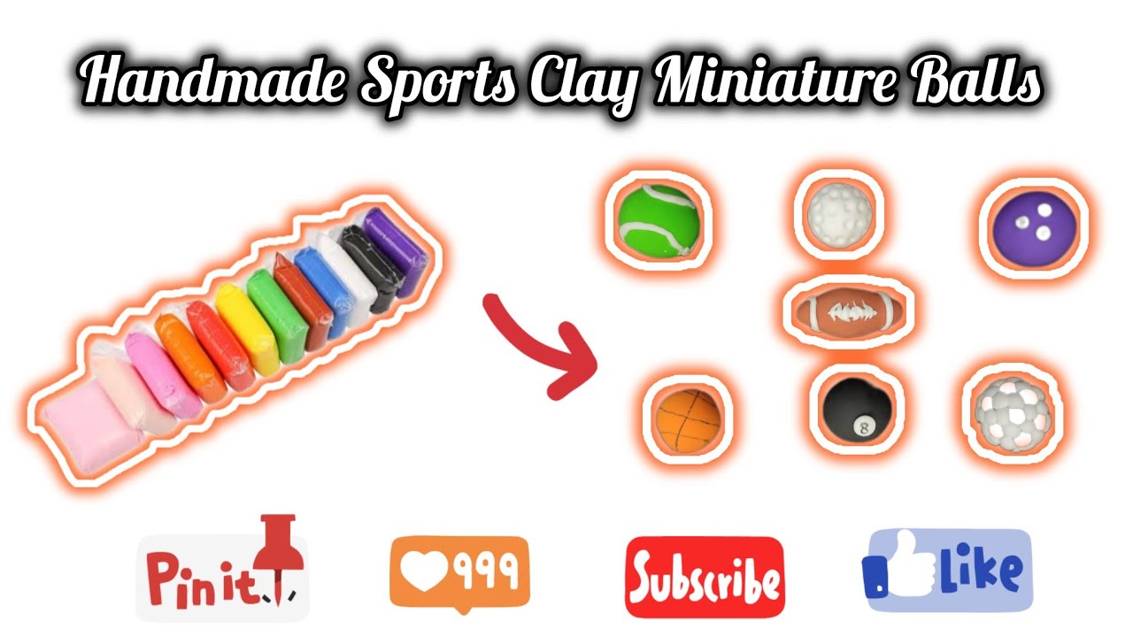 Sports Ball with Clay/Soccer Ball Tutorial/Clay Modelling Art/Making ...