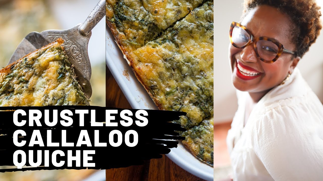 Jamaican Crustless Callaloo Quiche | African Green Leaf Quiche ...