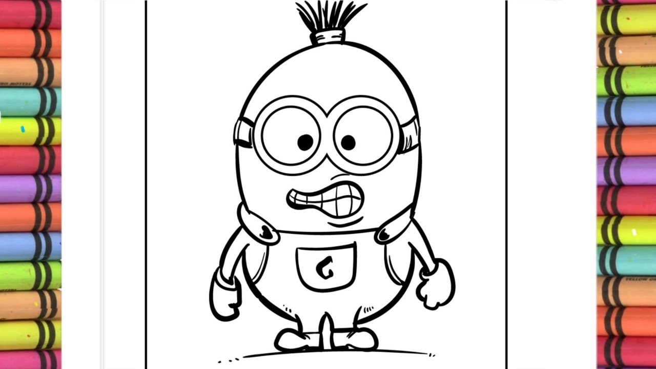 How to draw minion step by step for kids,minions movie, minion rush ...