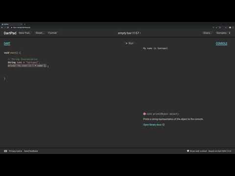 5 - String Interpolation | สอนพื้นฐานภาษา Dart สำหรับเขียนแอพ Flutter - YouTube