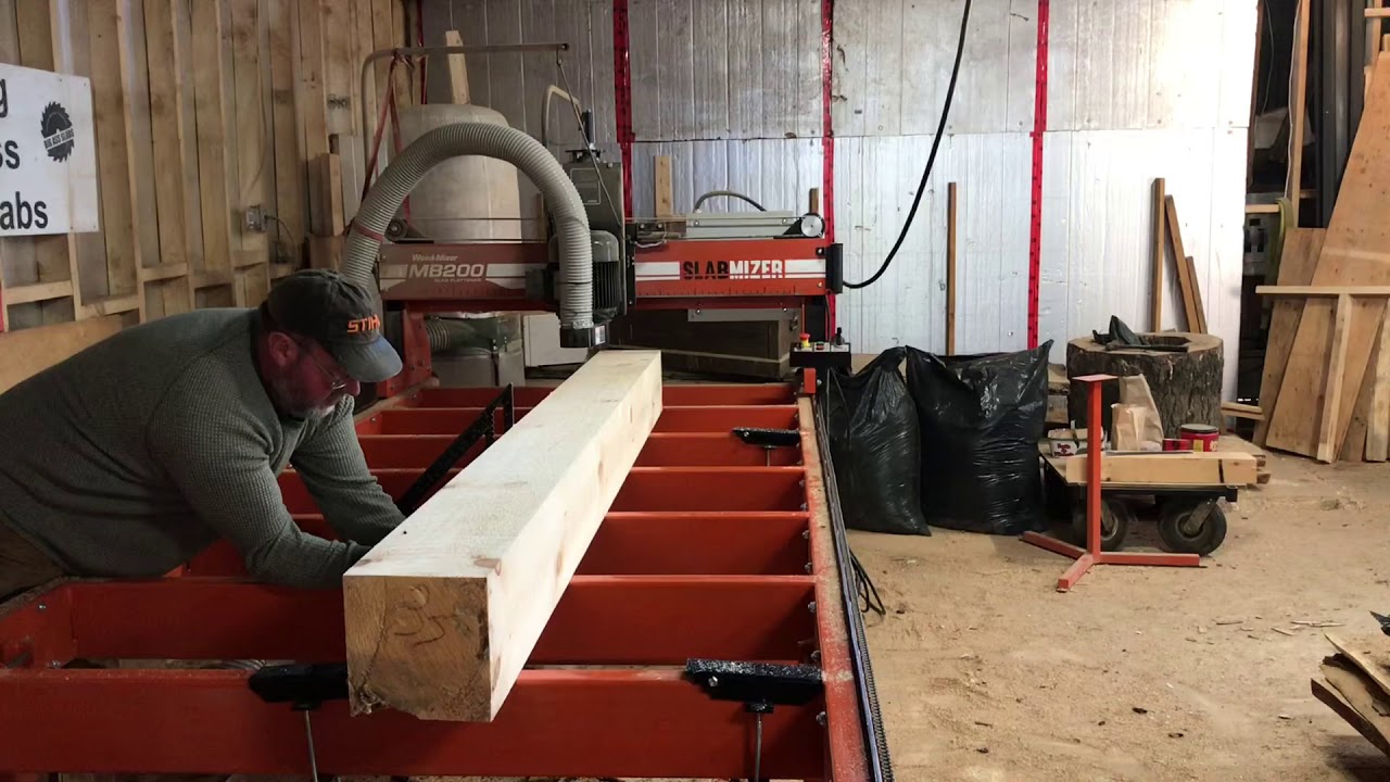 Surfacing White Pine Timbers with the Slabmizer - YouTube