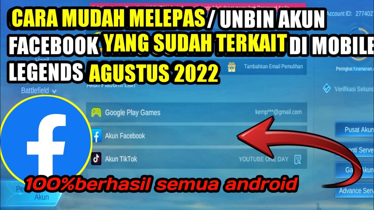 MUDAH!Cara Unbin Akun Fb Mobile Legends Terbaru - YouTube