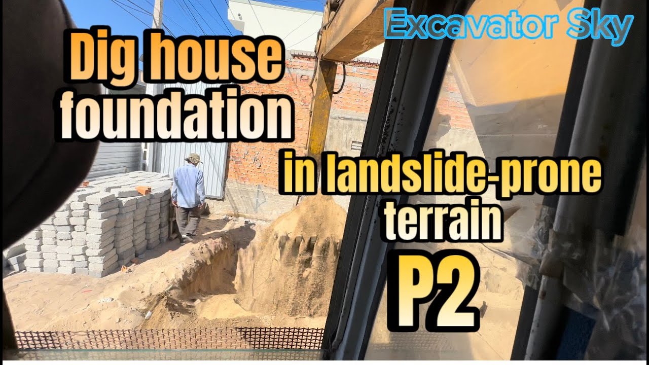 Excavator Working - Digging foundations to biuld high - rise biuldings ...