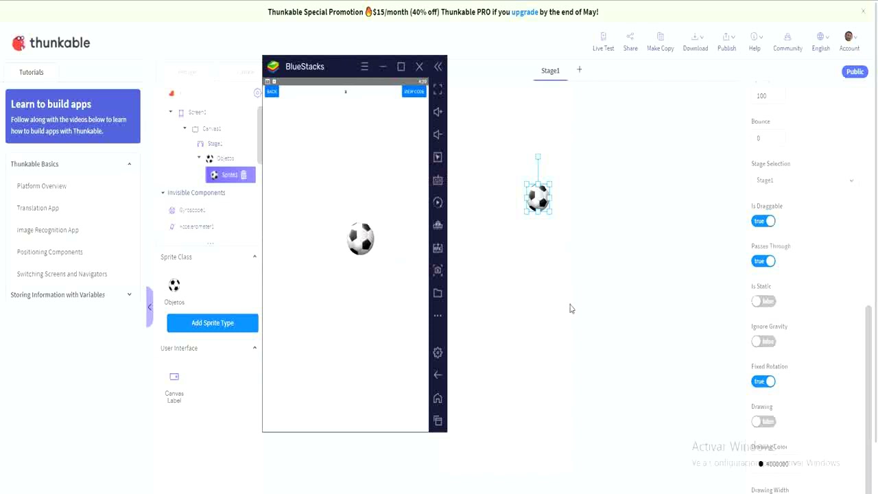 Thunkable - Uso de Canvas para animaciones - YouTube