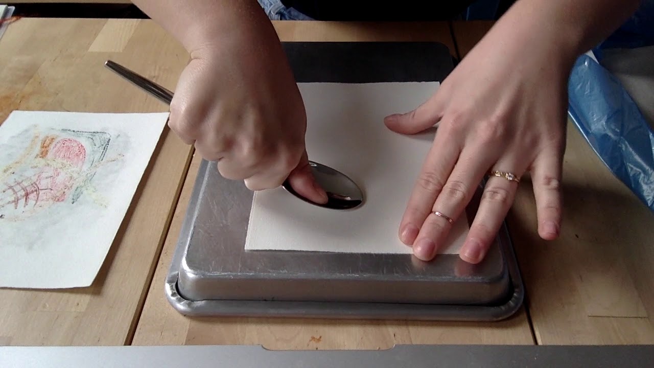Monoprint Step #4: Creating a Ghost Print - YouTube
