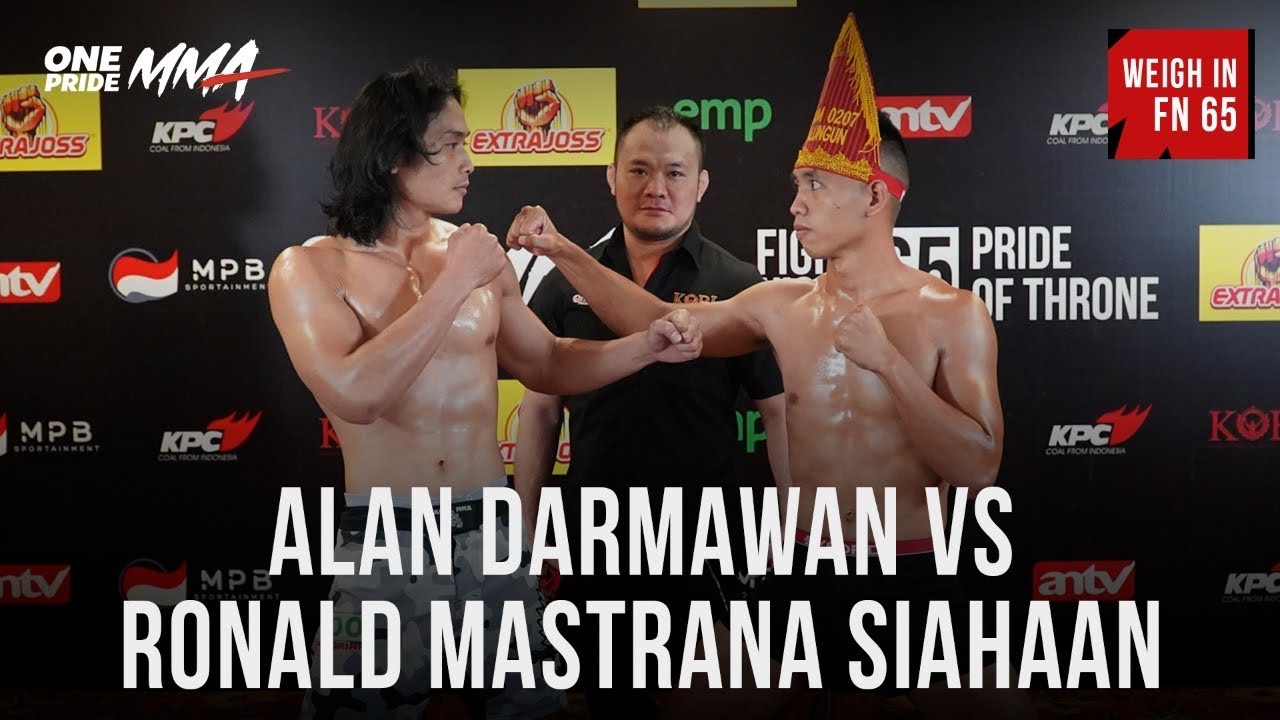 Weigh In Alan Darmawan Vs Ronald Mastrana | Fight Night 65 One Pride ...