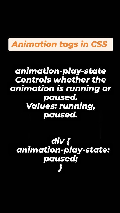 "Pause or Play Your Animations with CSS! 🎬 Master Animation Play State!" - YouTube