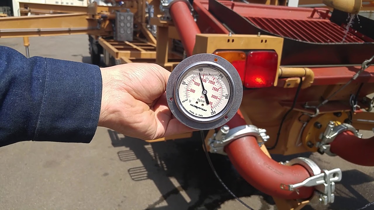 concrete pump test 4 - YouTube