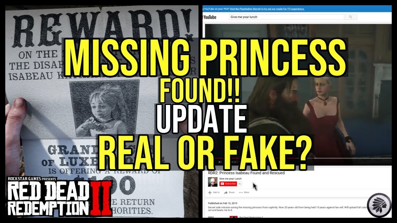 Red Dead Redemption 2 MISSING PRINCESS FOUND?? Real or FAKE?? - YouTube
