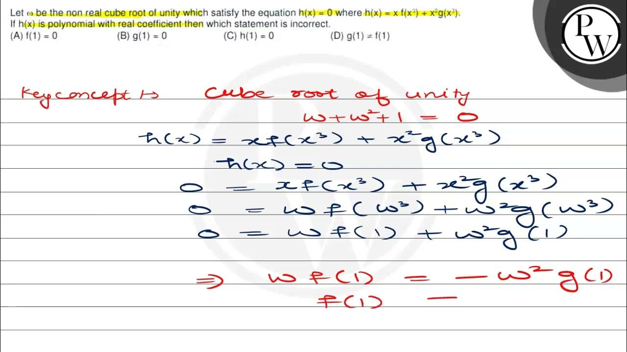 Let \( \omega \) be the non real cube root of unity which satisfy t ...
