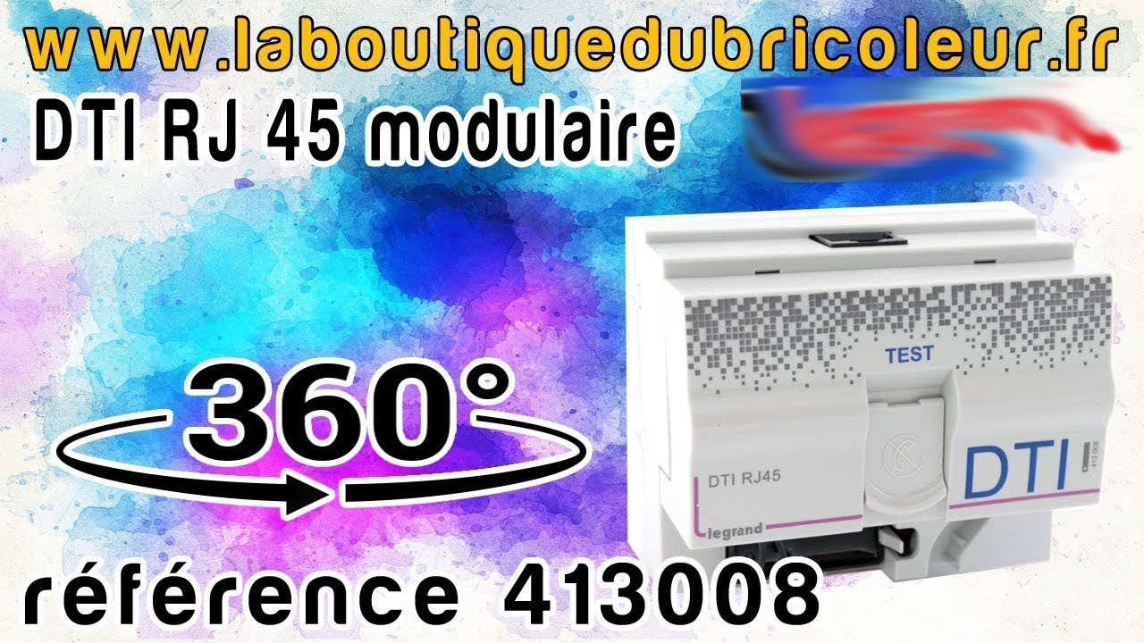 Dti format RJ45 et modulaire pour coffret multimédia encombrement 4,5 ...