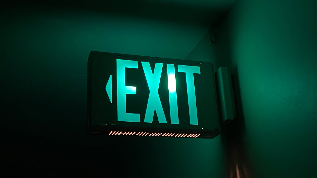 Installing an Old Stock Edison Exit Sign - YouTube
