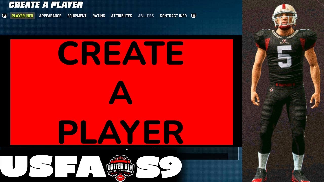 How to Create a Player in the USFA - YouTube