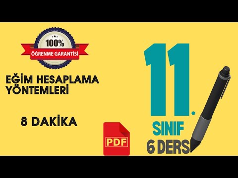 Analitik Geometri 6 | 11.SINIF MATEMATİK | EĞİM HESAPLAMA 1 | +PDF