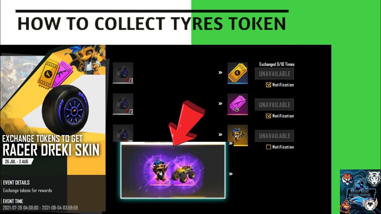 HOW TO COLLECT WET RACING TYRE TOKEN & EXCHANGE DREKI PET SKIN ...