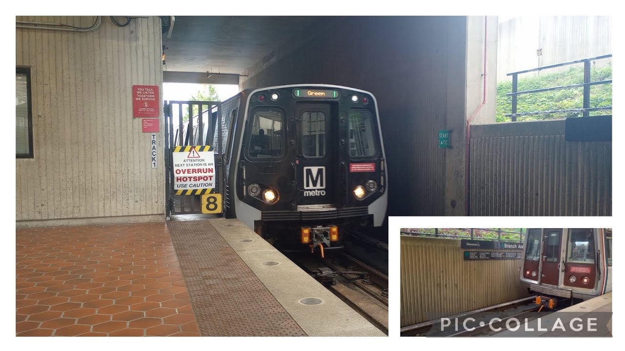 METRORAIL WMATA - 2K/7K Series Trains Arrival & Departure (Branch Ave ...