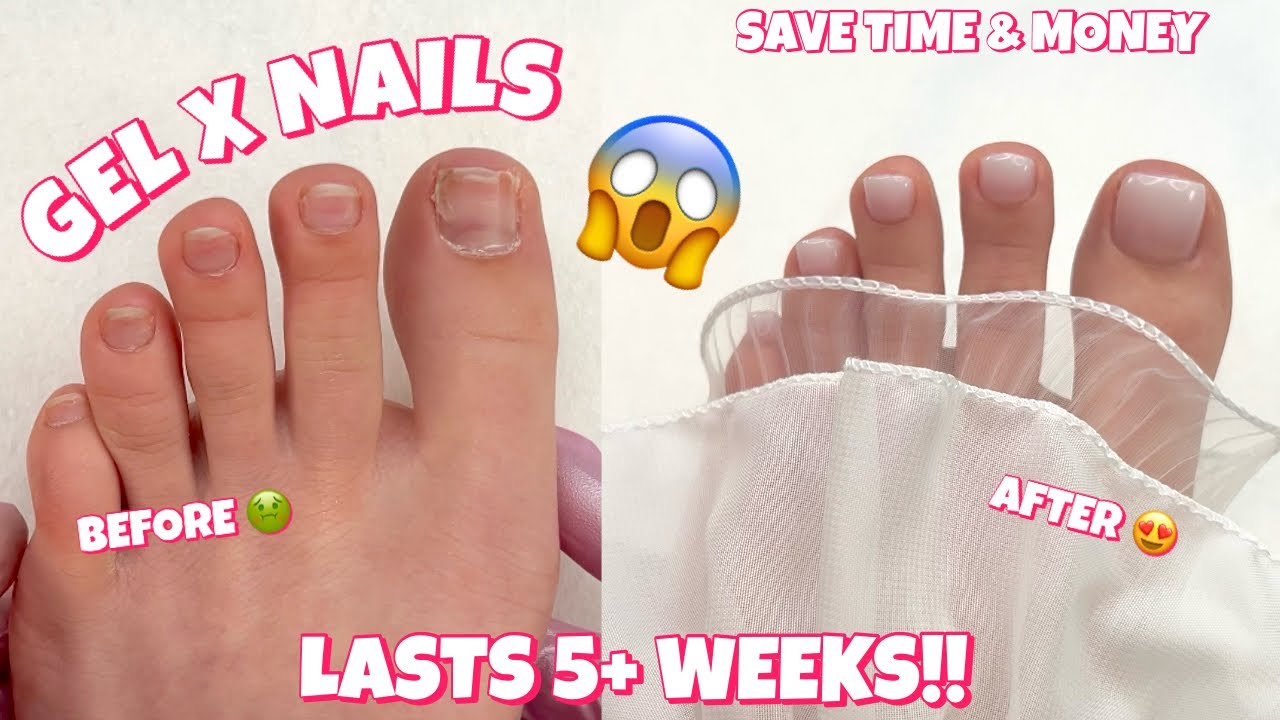 HOW TO DO GEL X NAILS ON YOUR TOES | LASTS 5+ WEEKS | VIRAL PRE OMBRÉ ...
