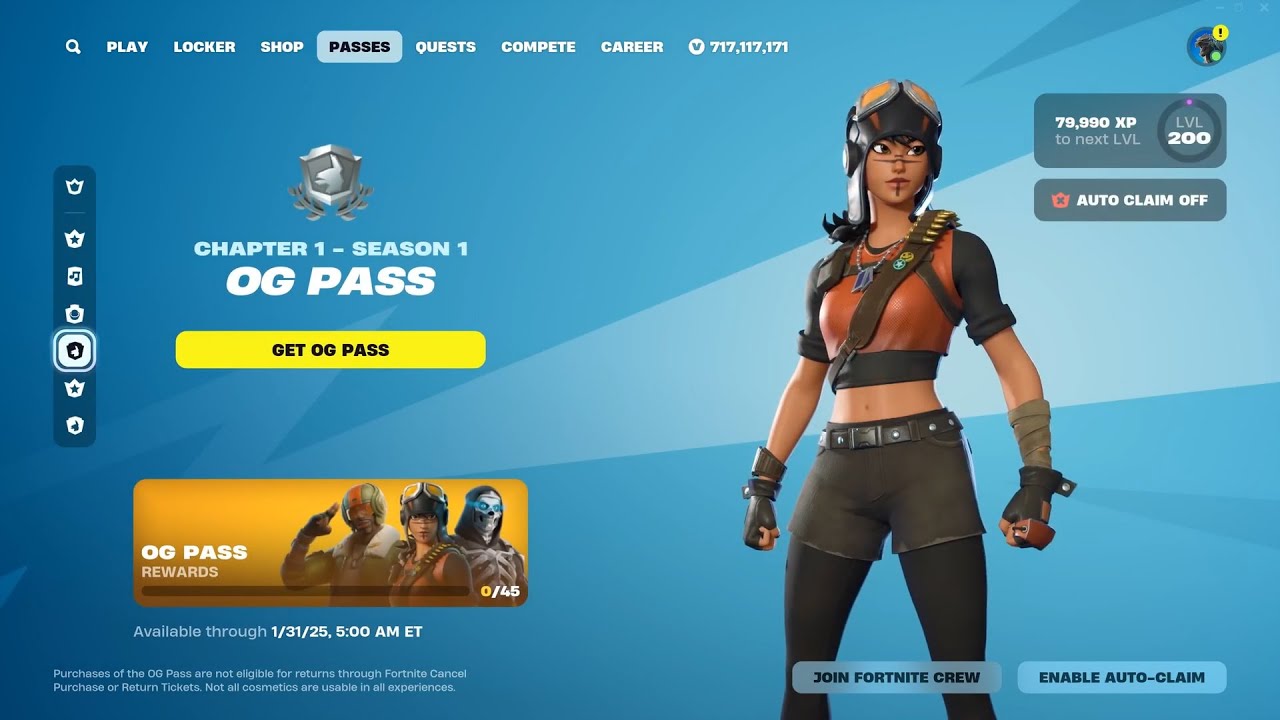 PRÉSENTATION DU PASSE FORTNITE OG CHAPITRE 1 SAISON 1 (Chapter 1 Season ...