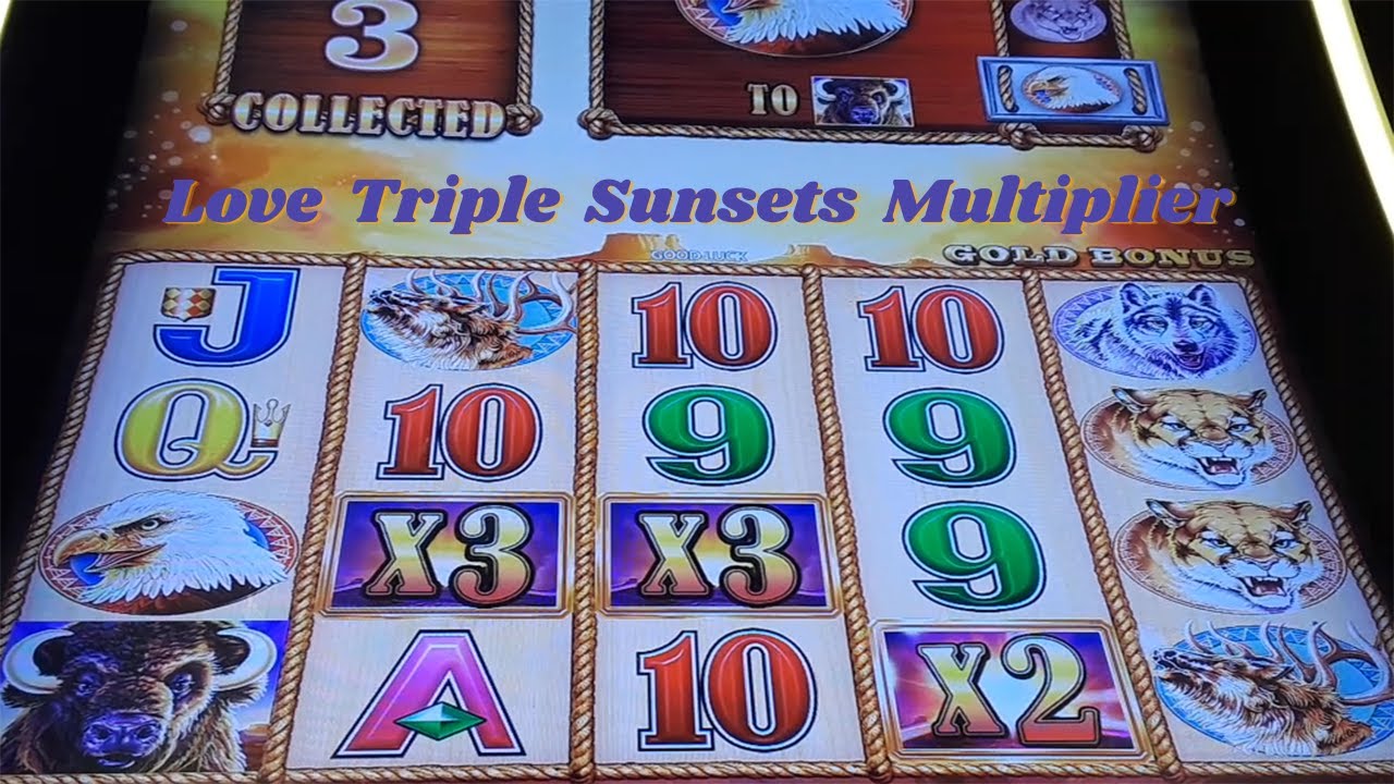 Awesome TRIPLE SUNSETS Multiplier Pay Very Well On BUFFALO GOLD Slot ...