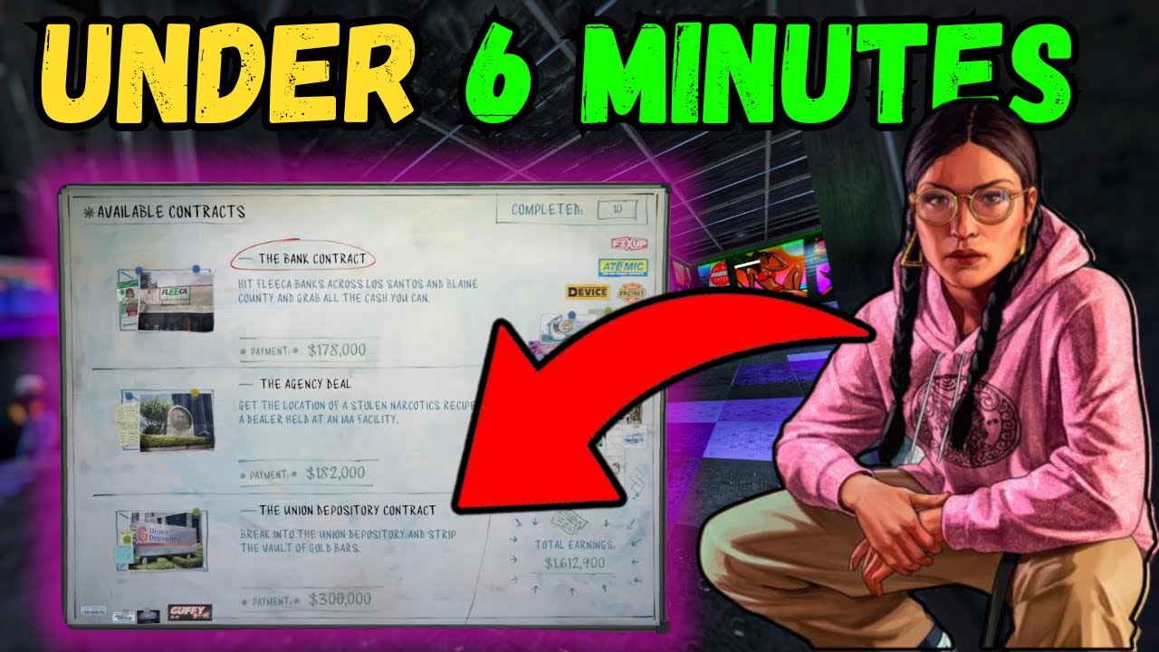 How To Complete The Union Depository In Under 6 Minutes! | GTA ONLINE ...