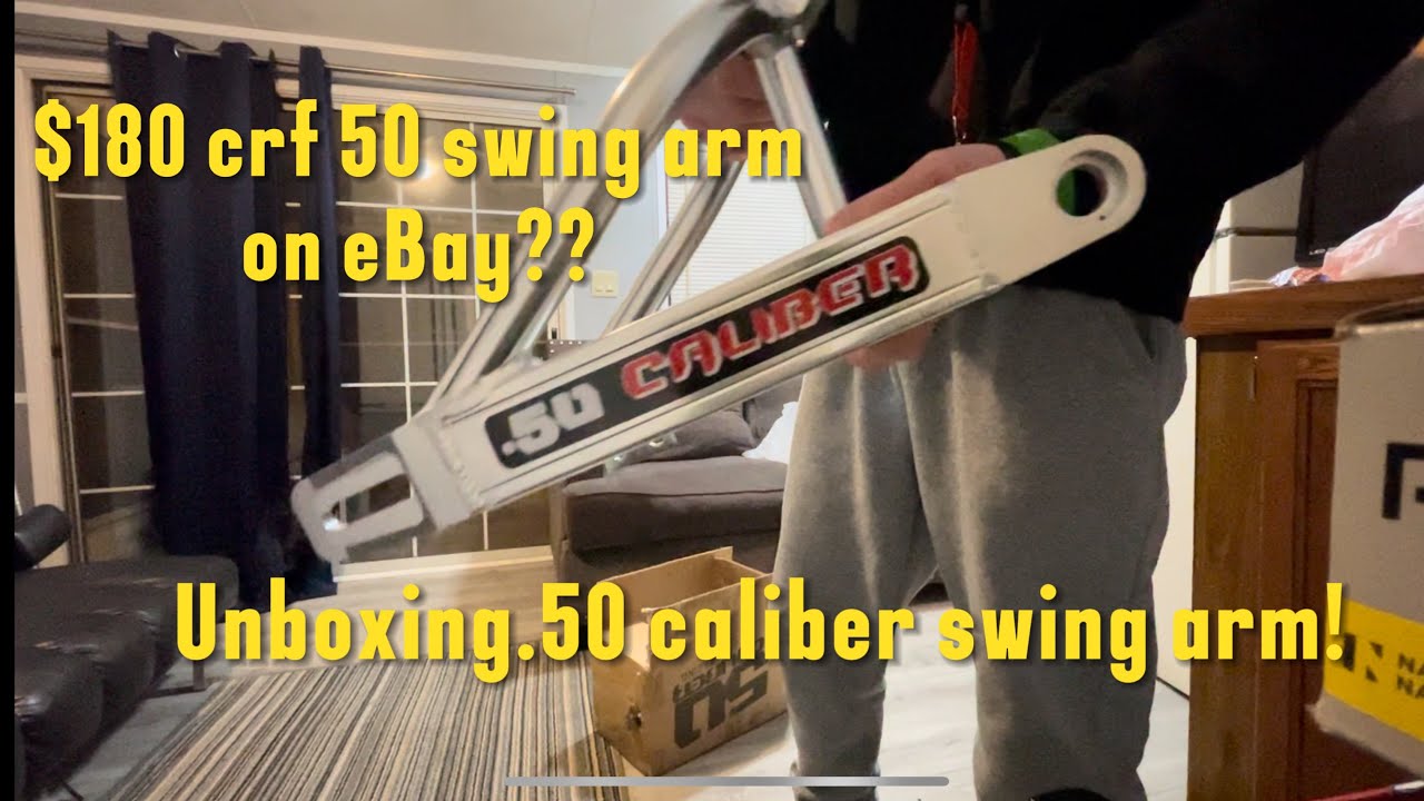 Unboxing brand new .50 caliber swing arm for crf50/xr50! - YouTube