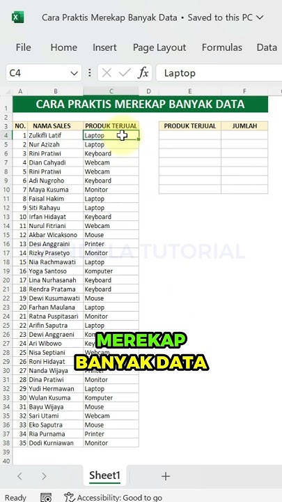 Merekap Banyak Data Di Excel‼️ Belajarexcel Exceltips Excelhacks