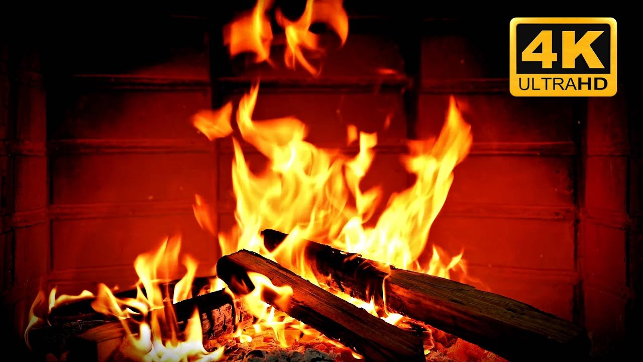 🔥 Original Fireplace 🔥 Cozy Fireplace Burning 4K Ultra HD. Crackling ...