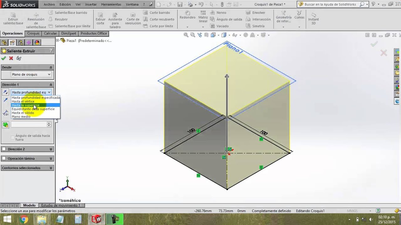 Extruir hasta la superficie - YouTube