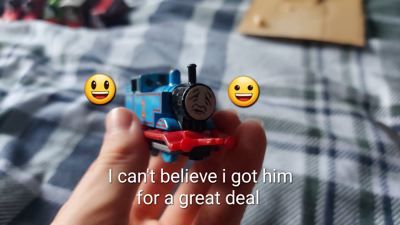 My unboxing review Video on ertl sticker face sad Thomas (you won't ...