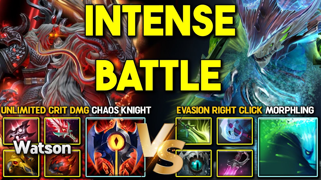 INTENSE HARD CARRY BATTLE | Unlimited Crit Dmg WATSON Chaos Knight Vs ...