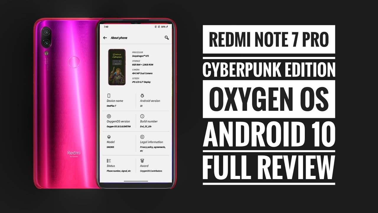Oxygen OS Cyberpunk Edition For Redmi Note 7 Pro - YouTube