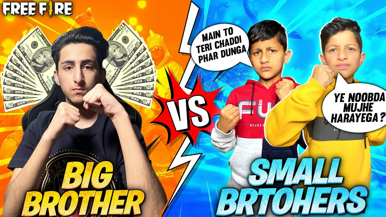 Big Brother Vs Small Brtohers😱 1 Vs 2 For 40000💎- Garena Free Fire ...