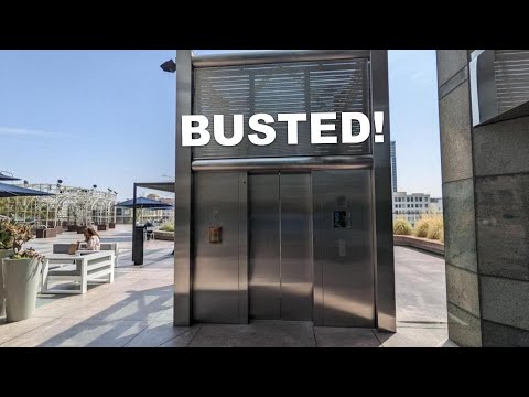 BUSTED! RARE & Scenic Otis LRV high-draulic elevator directly outside ...