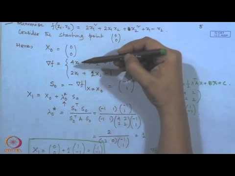 Mod-01 Lec-31 Unconstarined optimization techniques : Indirect search method - YouTube