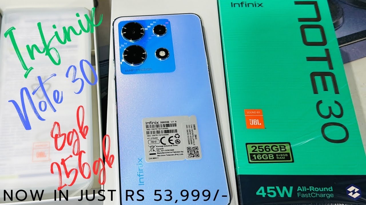 Infinix Note 30 8gb 256gb Interstellar Blue Color Unboxing | Infinix ...