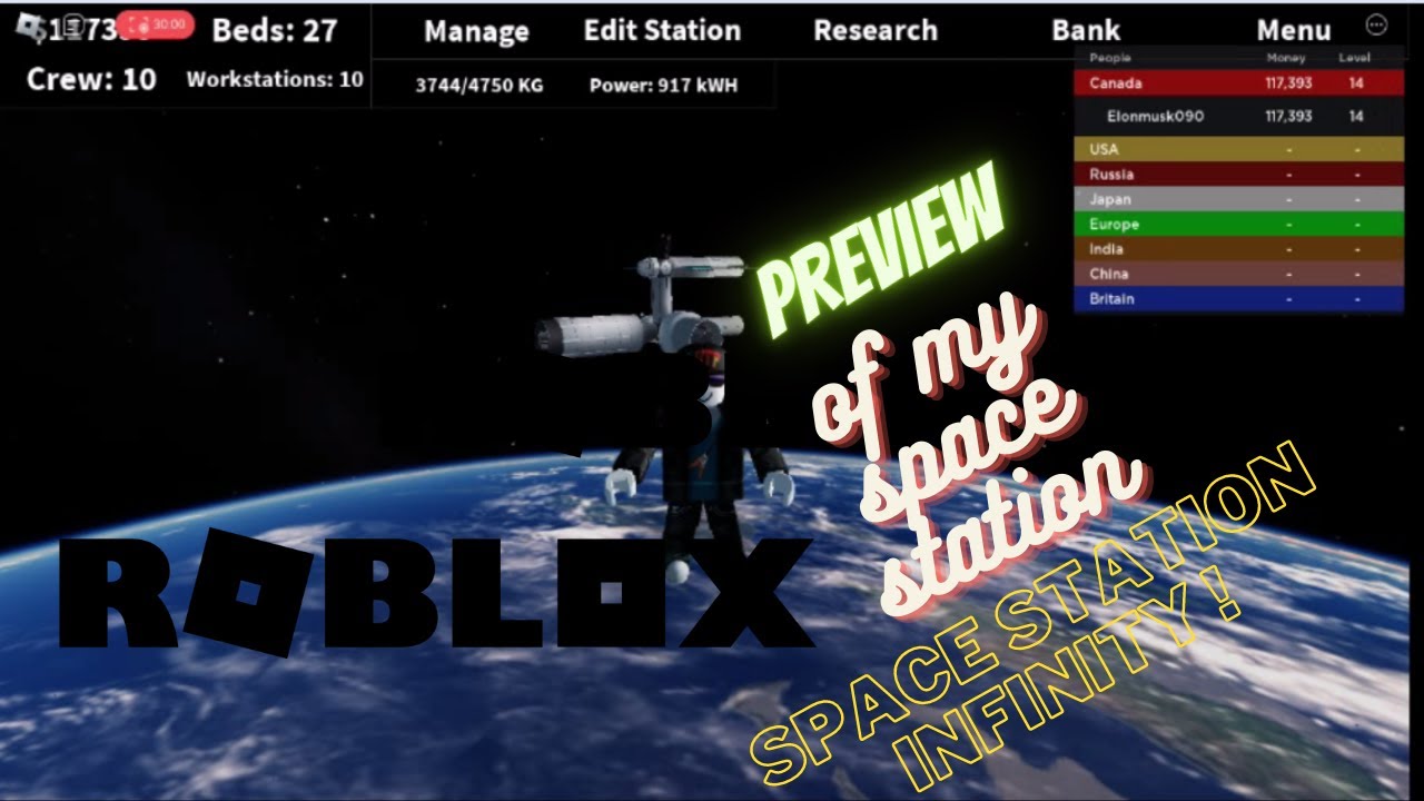 Preview ! of my space station in (space station infinity) in roblox ...