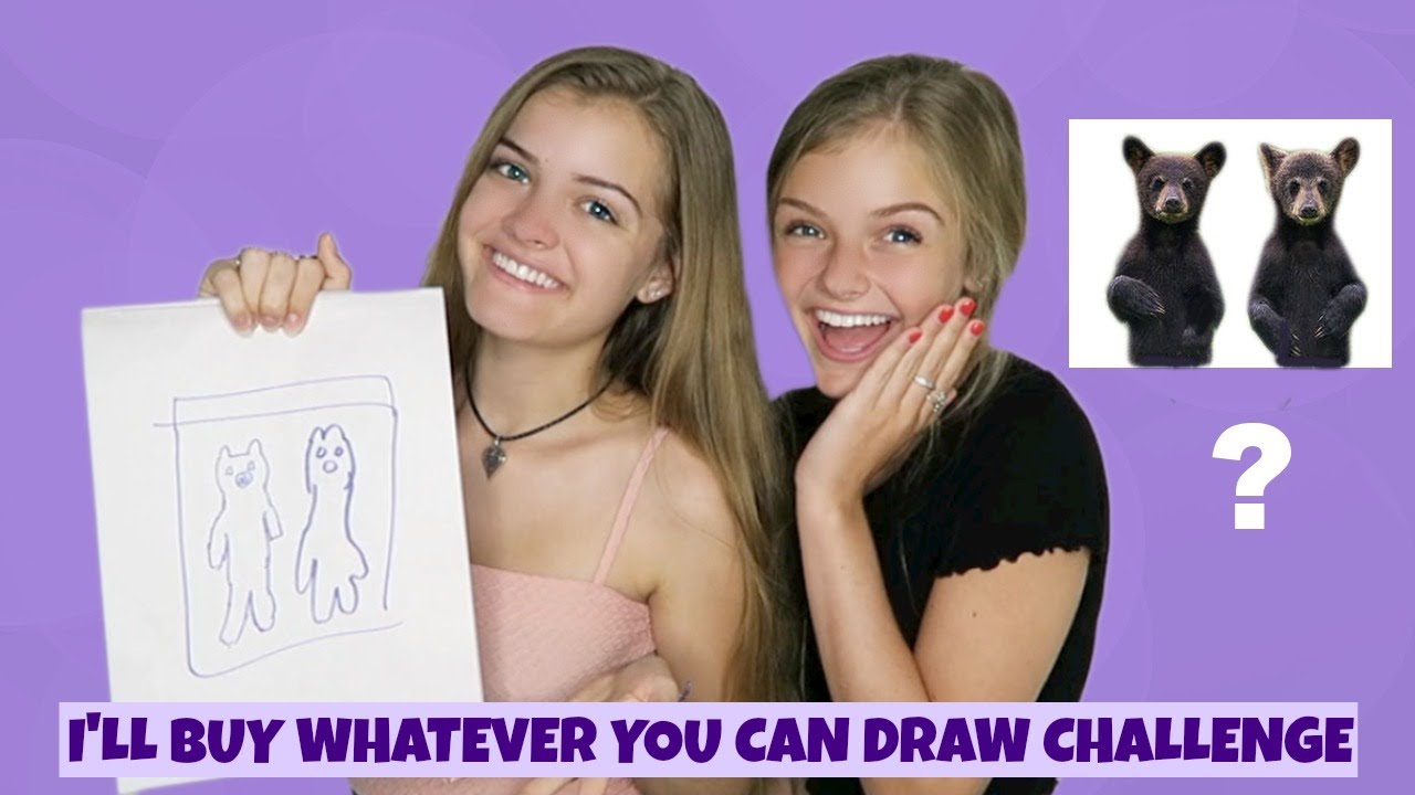 I'll Buy Whatever You Can Draw Challenge ~ Jacy and Kacy - YouTube