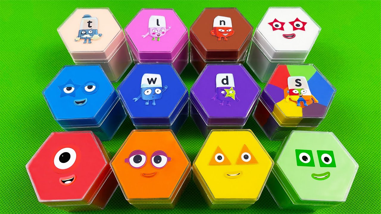 Looking For SLIME Rainbow Numberblocks & Alphablocks Hexagon Coloring ...