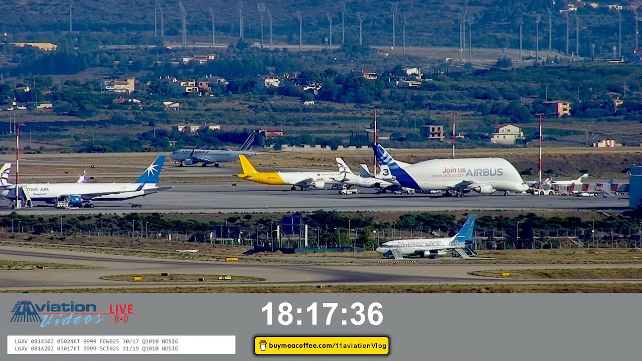🔴 LIVE Cam Athens Airport | Airbus Beluga | South Apron - YouTube