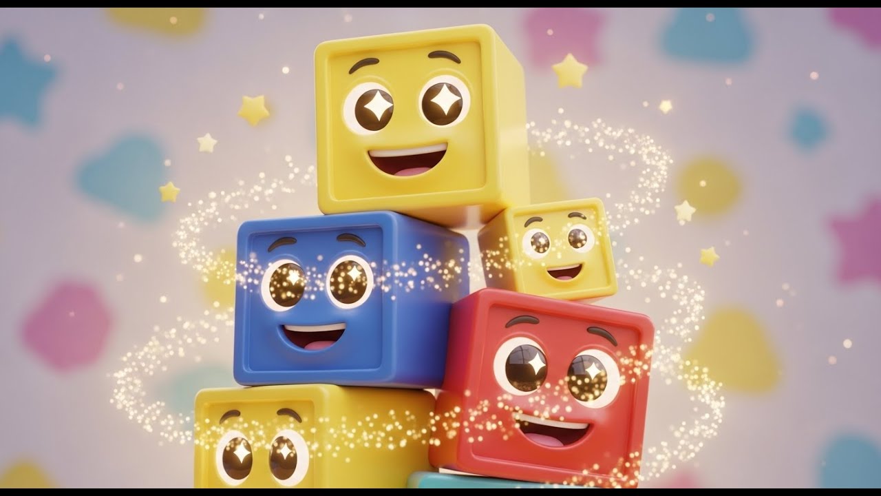Learn Colors with Toy Blocks 🧩🟨🟦 | Fun Preschool Learning Video | Kids ...