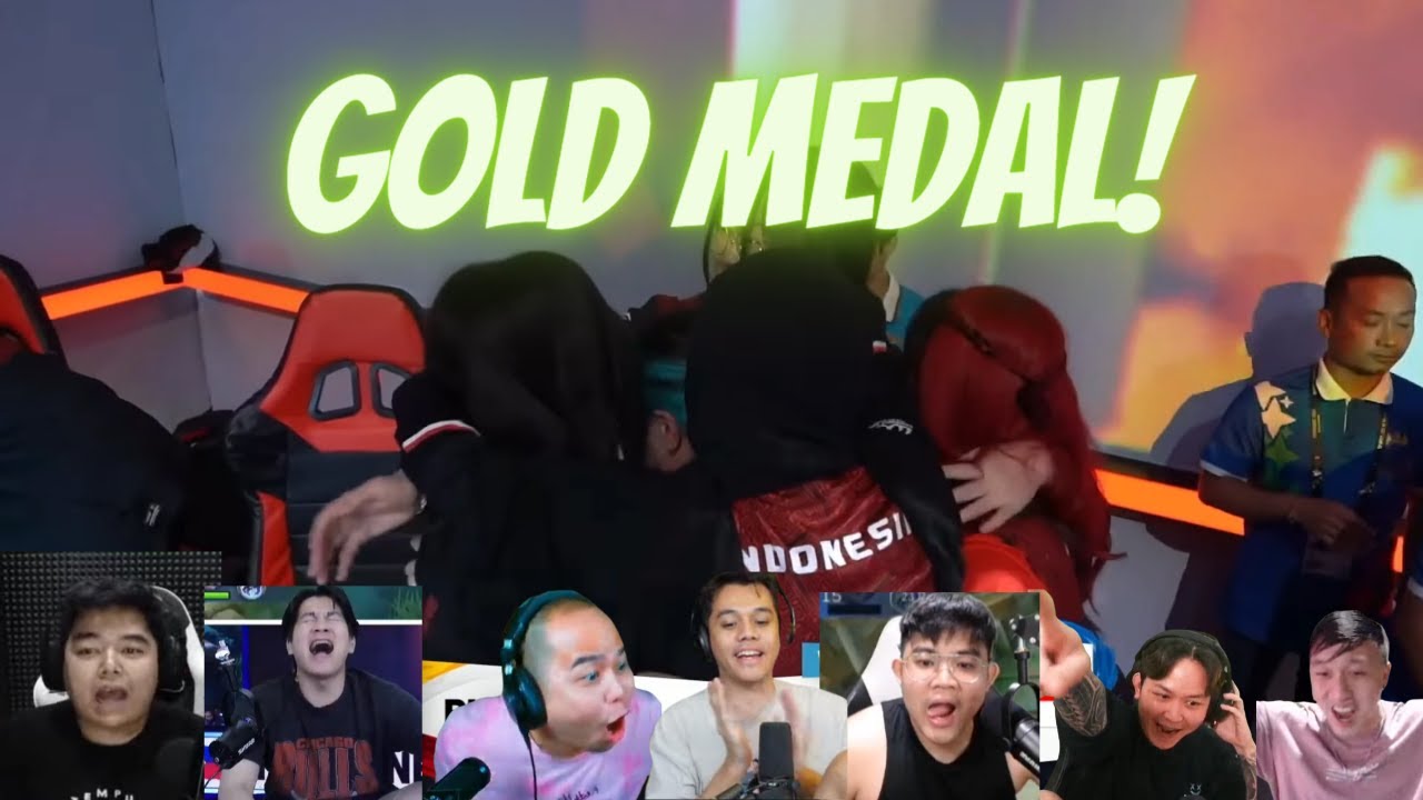 Indonesian Streamers Reaction to the Gold Medal Win of Team Indonesia ...