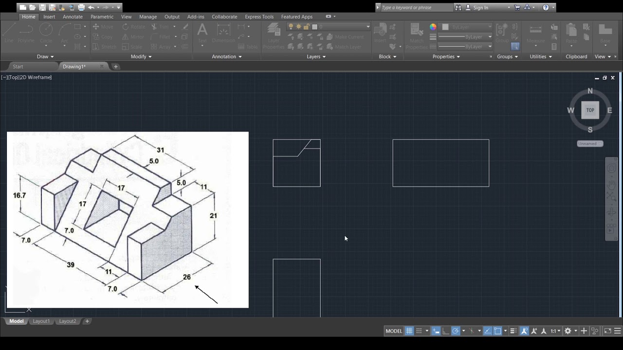 AutoCAD 3 Views Projection Part 2 YouTube autocad-3-views-projection-part-2-youtube