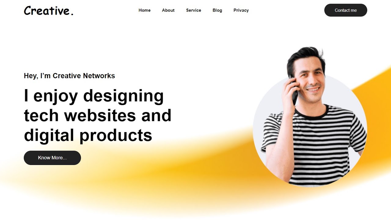 How To Create Portfolio Website Using Html And Css Step By Step 2006