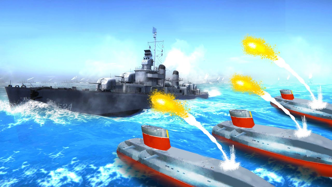 Leading a WWII Battleship Army Against Impossible U-BOATS! - YouTube