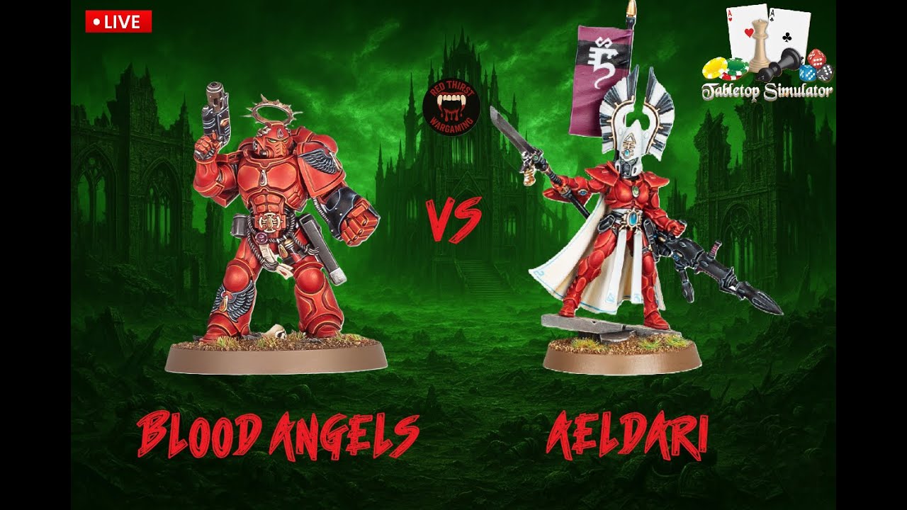 Rage Cursed Onslaught vs Aeldari! Warhammer 40k Tabletop Simulator (TTS ...