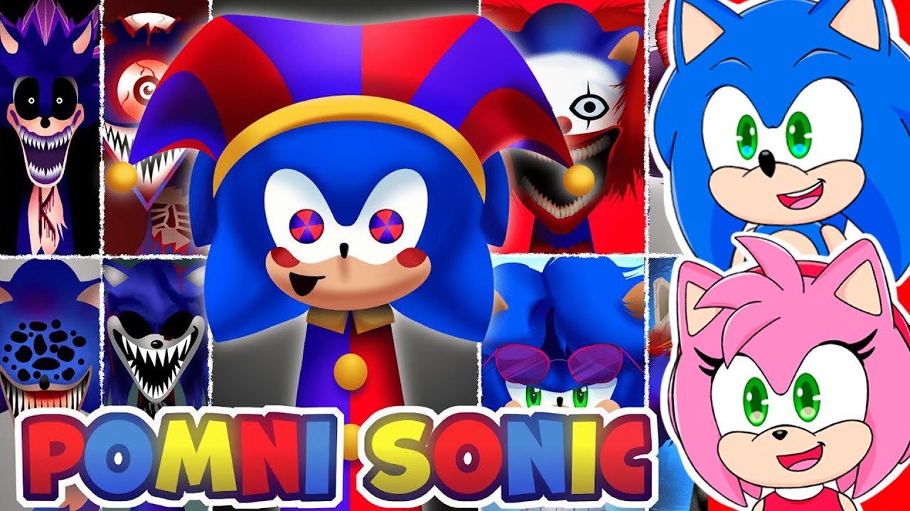 Sonic and Amy watch ALL Sonic EXE OC Phases vs NEW Phase 49 POMNI SONIC ...