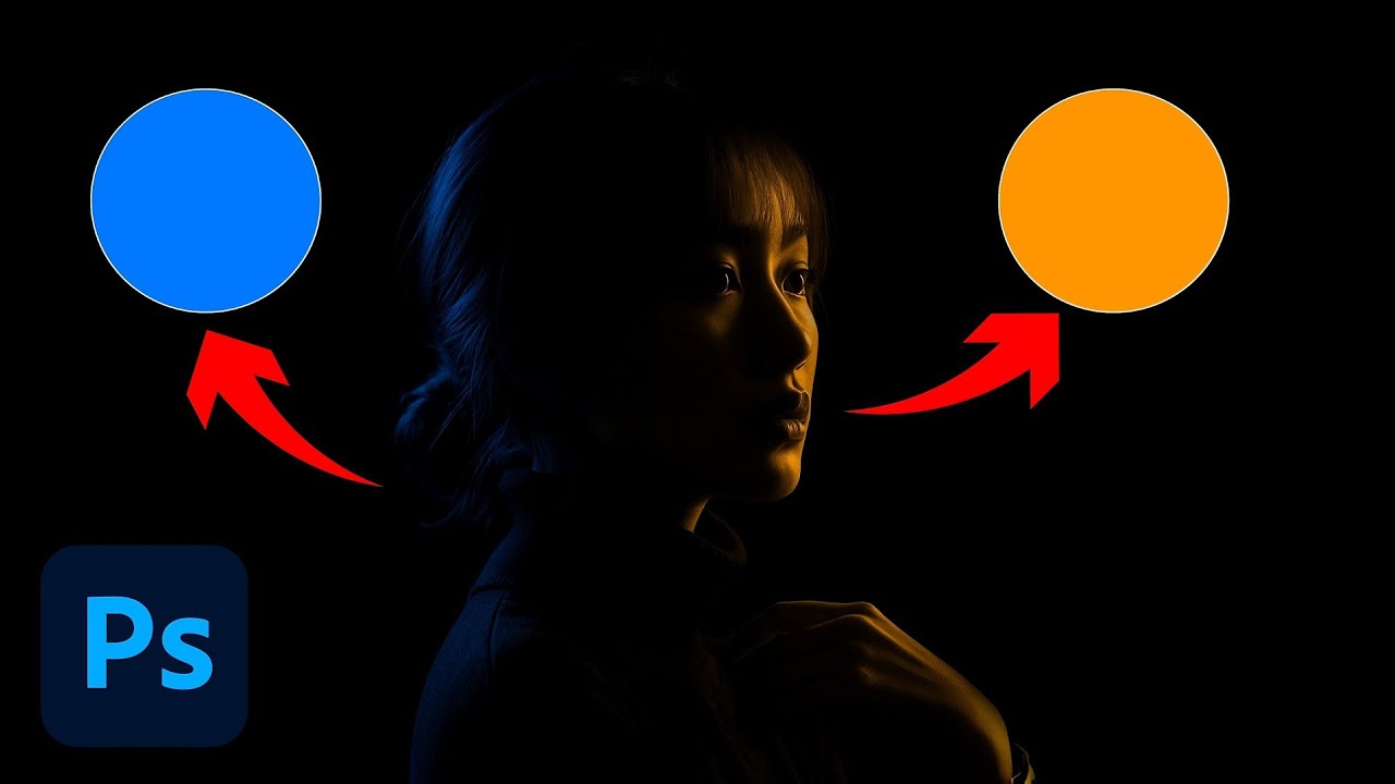 Make dual Light cinematic effect in Photoshop | cinematic Dual Tone Lighting Tutorial - YouTube