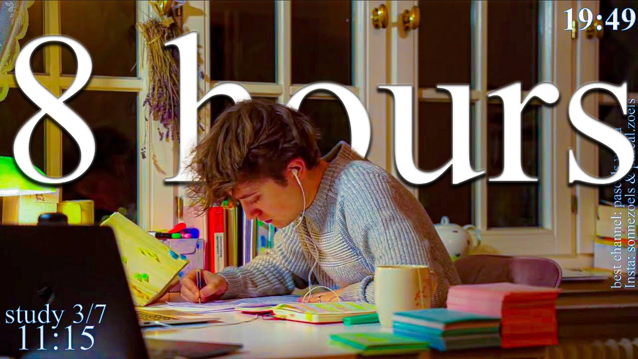 LIVE | 8-HOUR study with me (pt.1)📚🌧 rain sounds & pomodoro timer 60 ...