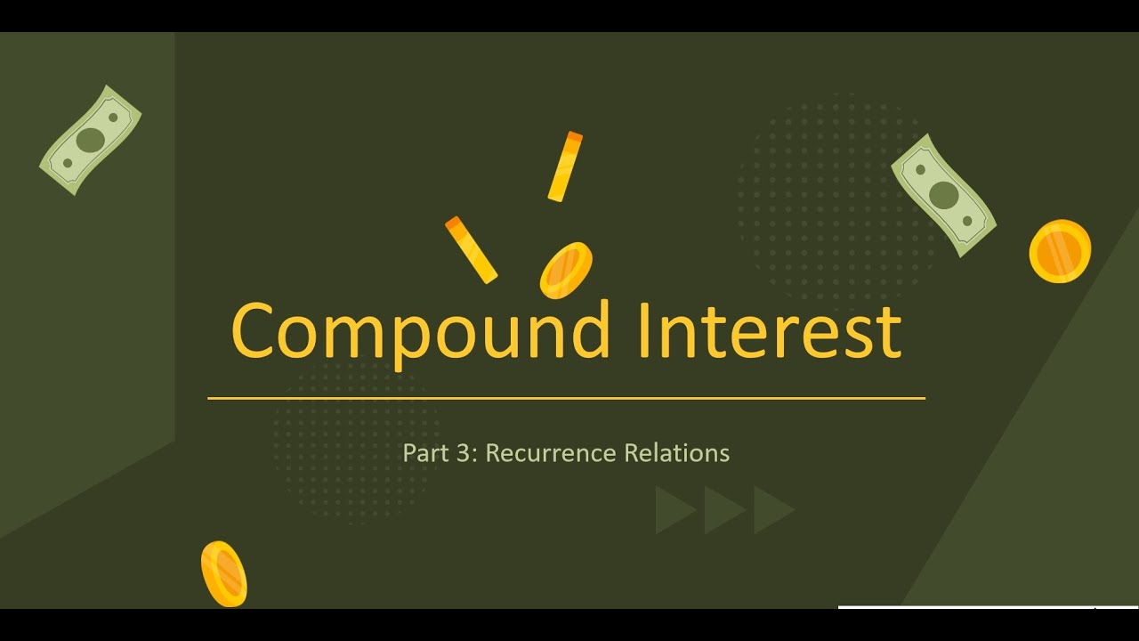 Compound Interest: Finding a recurrence relation - YouTube